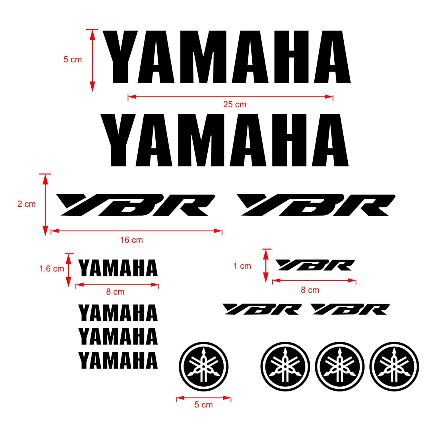 Calcomanias Yamaha Ybr Incluye 15 Piezas Mextikers calcomanias-yamaha-ybr-incluye-15-piezas-mextikers